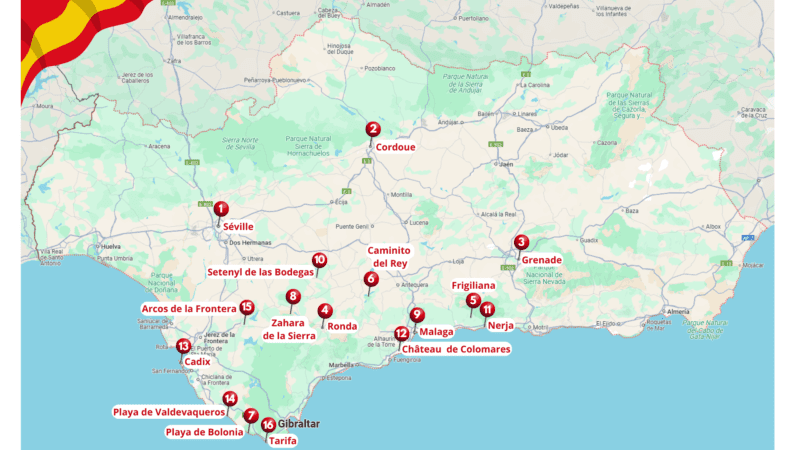 15 jours en Andalousie dans le sud de l’Espagne: que faire?